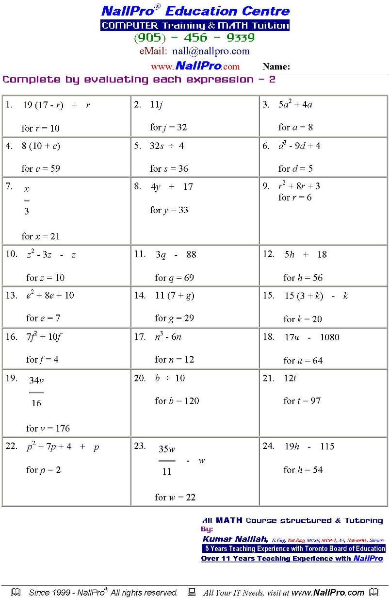 5th Grade Standards Math 5th Grade Standards Math